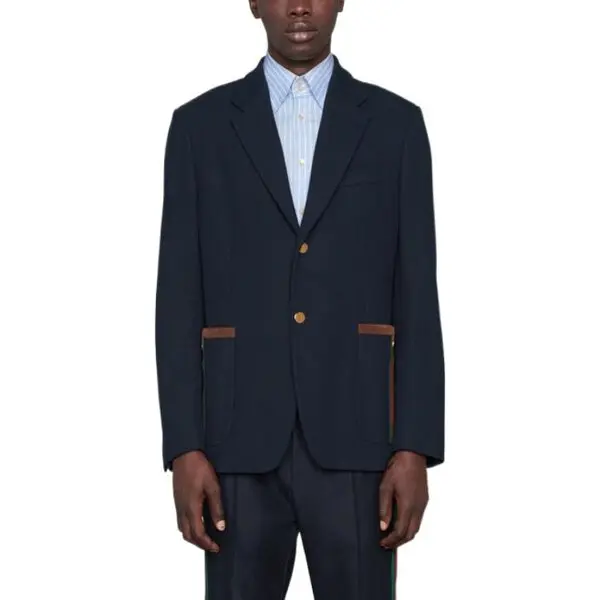 Gucci Cotton Jersey Jacket With Web