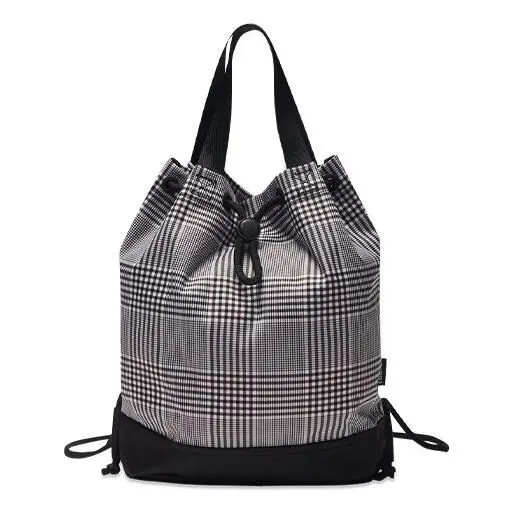 CONVERSE Plaid Bucket Bag - Grey