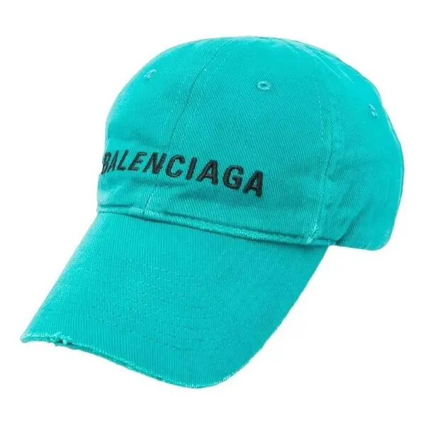 Balenciaga Logo Baseball Cap - Petrol Blue