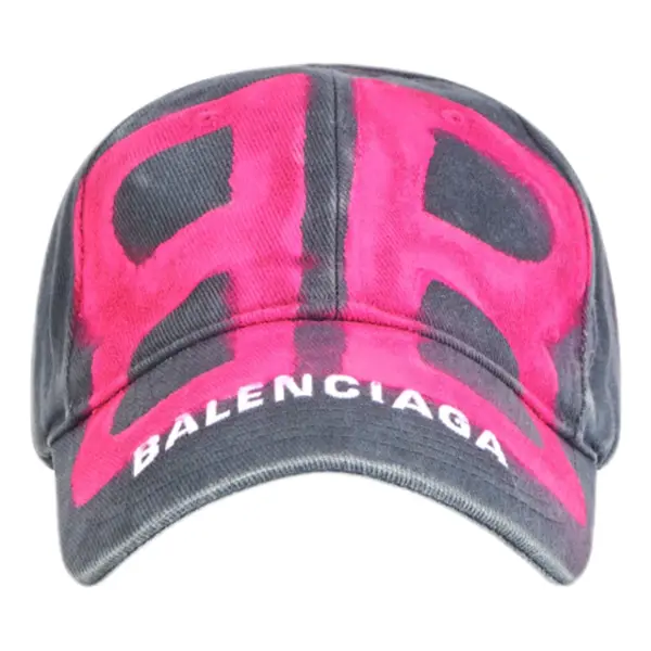 Balenciaga Bb Sprayed Cap 'grey Pink