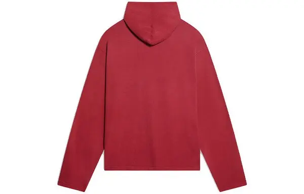 Balenciaga Est. 1917 College Logo Print Hoodie - Red