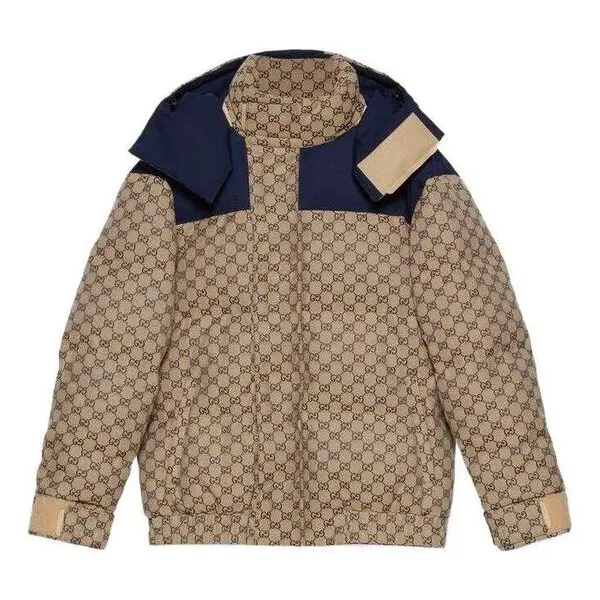 Gucci Gg Canvas Goose Down Jacket - Beige