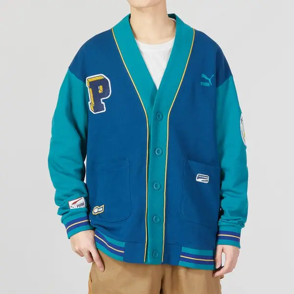PUMA Team Badge V-neck Jacket