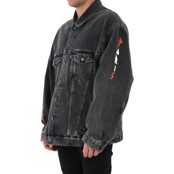 Balenciaga Metallica Oversized Denim Jacket