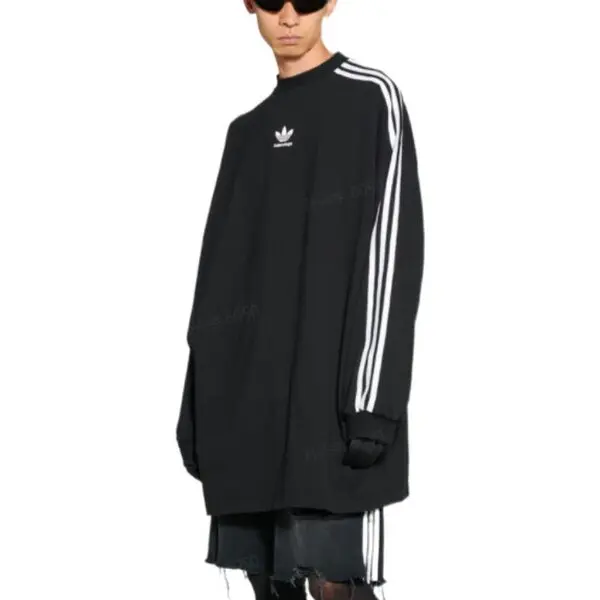 Balenciaga X Adidas Long Sleeve Oversized T-shirt - Black
