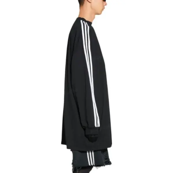 Balenciaga X Adidas Long Sleeve Oversized T-shirt - Black