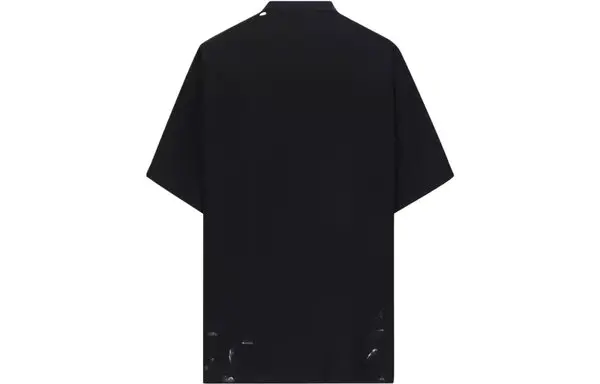 Balenciaga Metallica Logo T-shirt - Black/orange