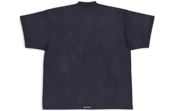 Balenciaga Tab T-shirt Oversized - Black