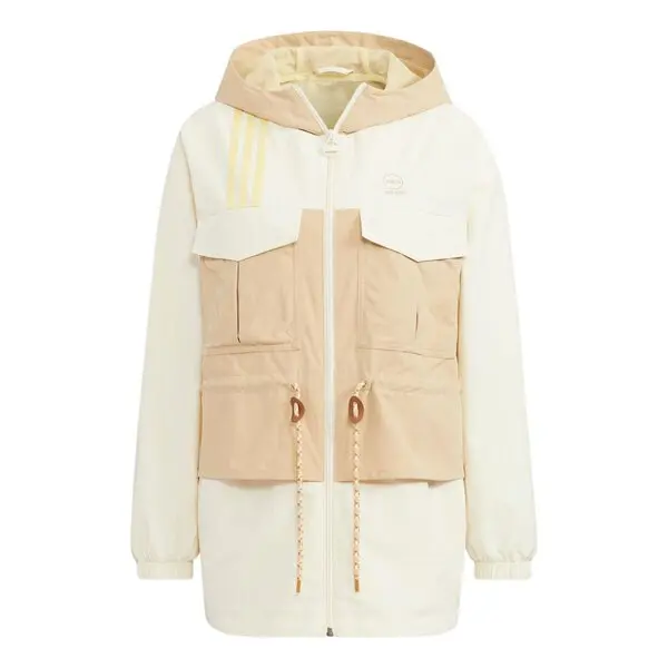 Adidas Neo Utility Windbreaker Jackets 'beige White - Beige/white