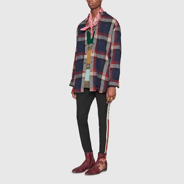 Gucci Gabardine Stretch Pant With Stripe