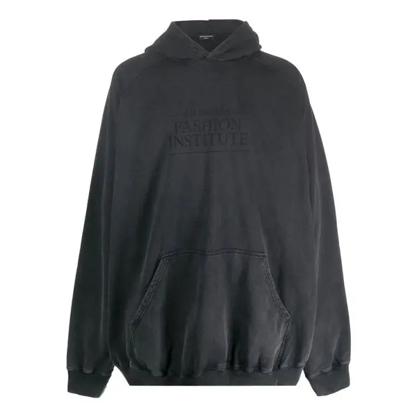 Balenciaga Fashion Institute Hoodie - Washed Black