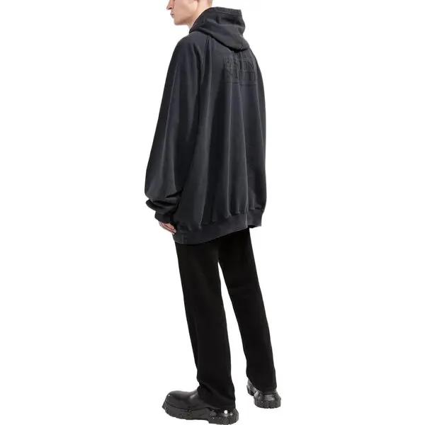 Balenciaga Fashion Institute Hoodie - Washed Black