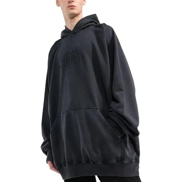 Balenciaga Fashion Institute Hoodie - Washed Black