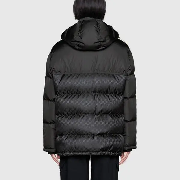 Gucci Gg Nylon Jacquard Padded Coat
