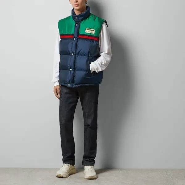 Gucci Padded Vest - Navy