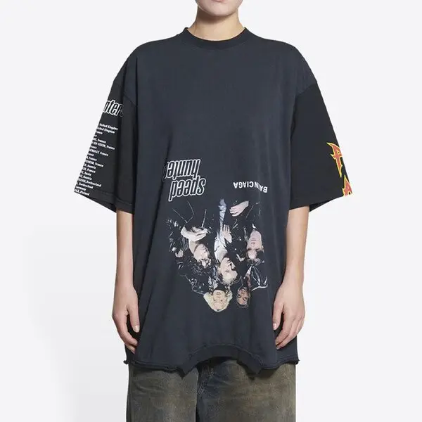 Balenciaga Speed Hunters Upside Down T-shirt - Black Faded