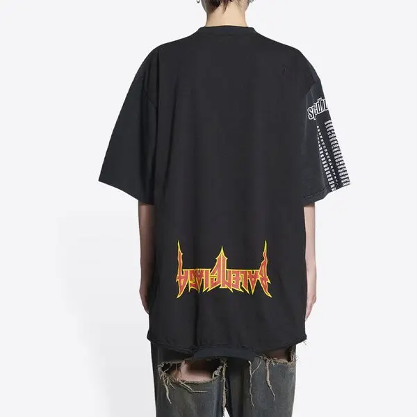 Balenciaga Speed Hunters Upside Down T-shirt - Black Faded