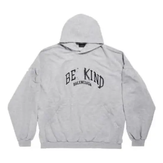Balenciaga Be Kind" Graphic Hoodie - Grey