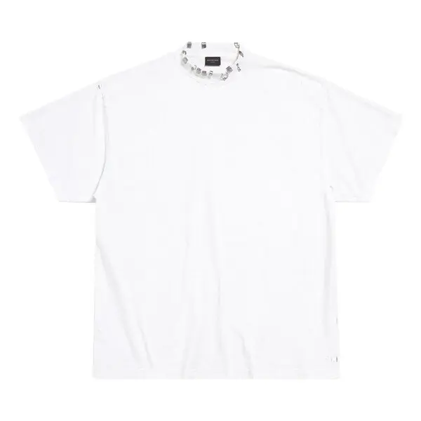 Balenciaga Pierced T-shirt Oversized - White