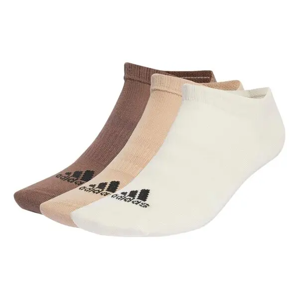 Adidas Invisible Socks Pack Of 3 - Brown/tan/white