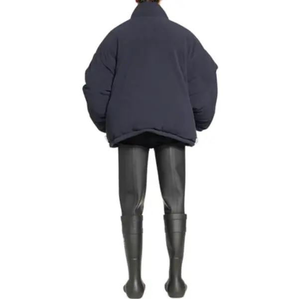 Balenciaga Bb Paris Icon Reversible Puffer Jacket - Washed Black
