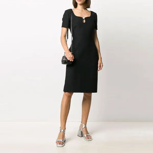 Gucci Wool Silk Short Sleeve Dress