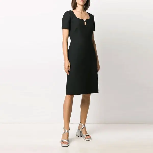 Gucci Wool Silk Short Sleeve Dress