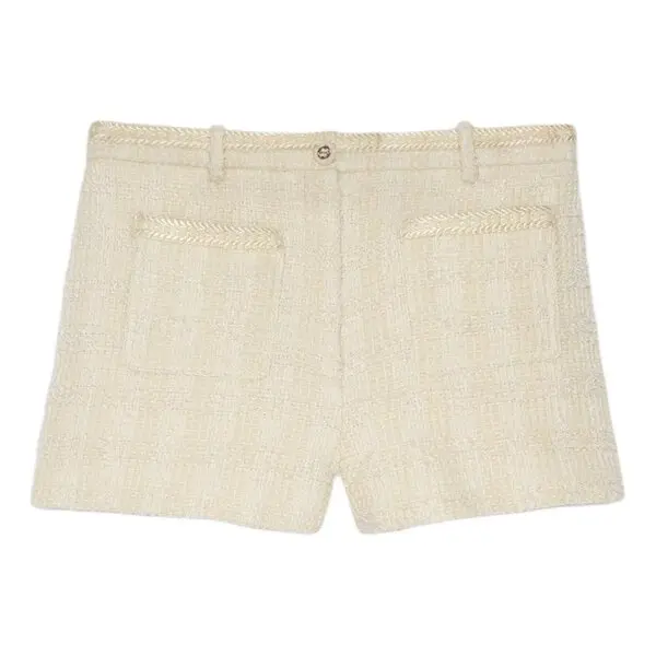 Gucci Wool Tweed Shorts - Ivory