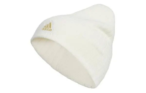 Adidas Originals Ribbed Knit Beanie With Gold Tone Logo