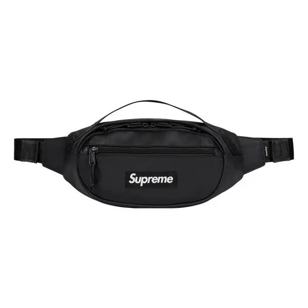 Supreme Leather Shoulder Bag - Black
