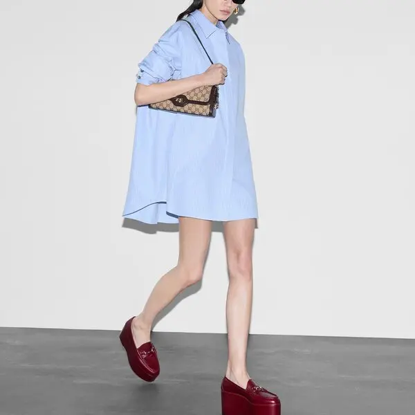 Gucci Striped Heavy Cotton Poplin Shirt