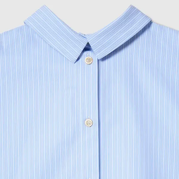Gucci Striped Heavy Cotton Poplin Shirt