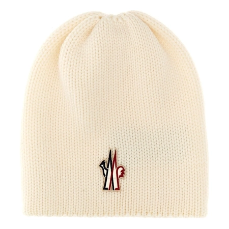 Moncler Logo Wool Beanie 'off