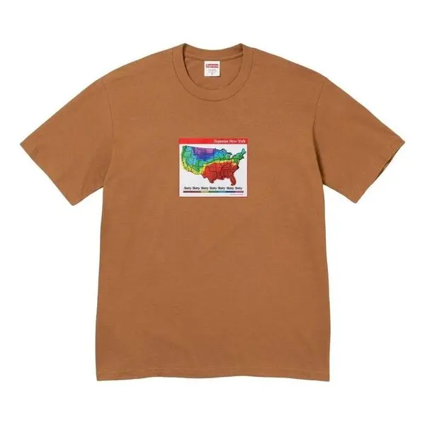 Supreme Fw23 Week7 Weather T-shirt - Brown