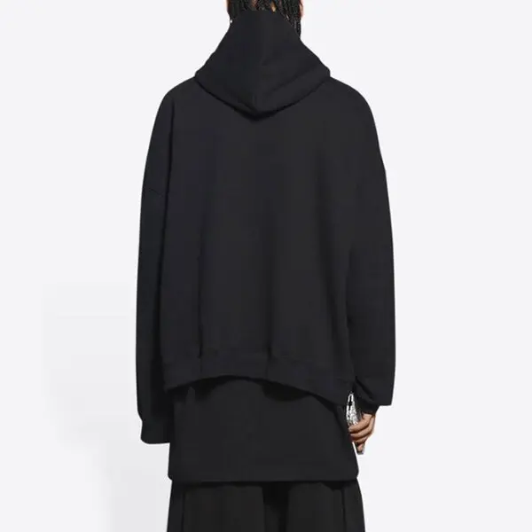 Balenciaga Est. 1917 College Logo Hoodie - Black