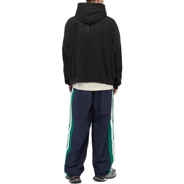 Balenciaga Back Logo Popover Hoodie - Black