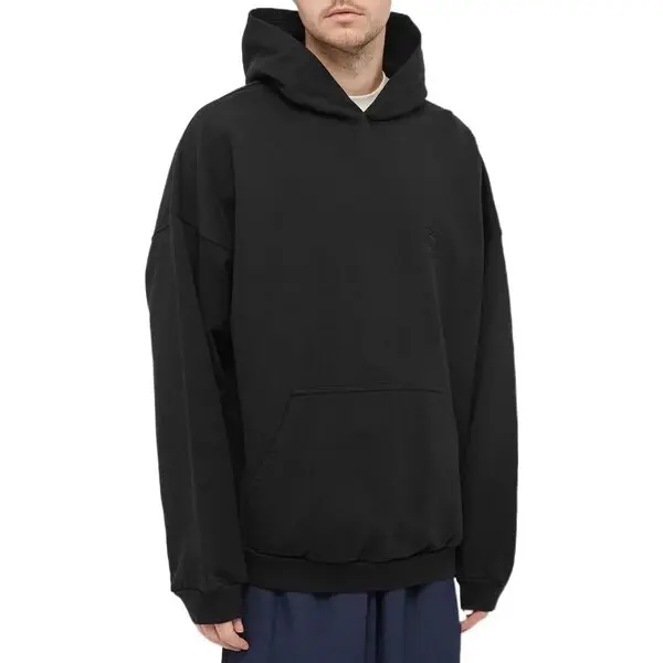 Balenciaga Back Logo Popover Hoodie - Black