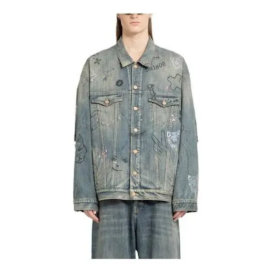 Balenciaga Graffiti Denim Jacket