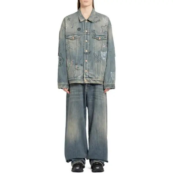 Balenciaga Graffiti Denim Jacket