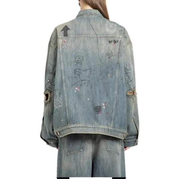 Balenciaga Graffiti Denim Jacket