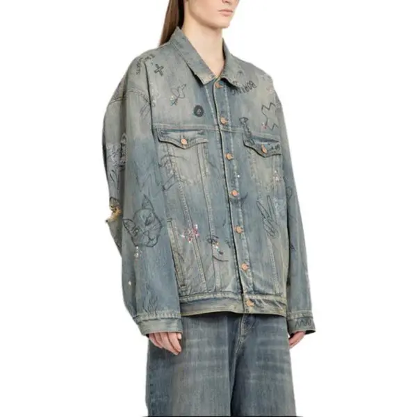 Balenciaga Graffiti Denim Jacket