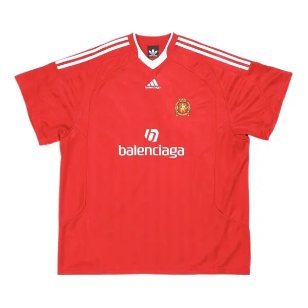 Balenciaga X Adidas Soccer T-shirt Oversized - Red