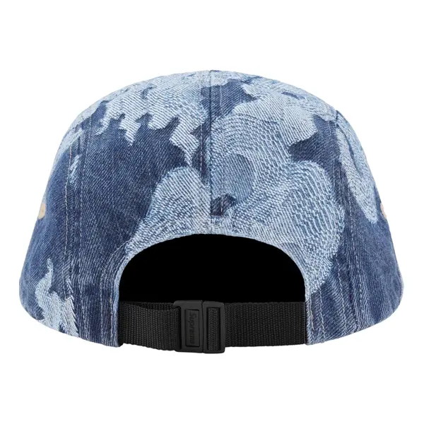 Supreme Flames Jacquard Denim Camp Cap