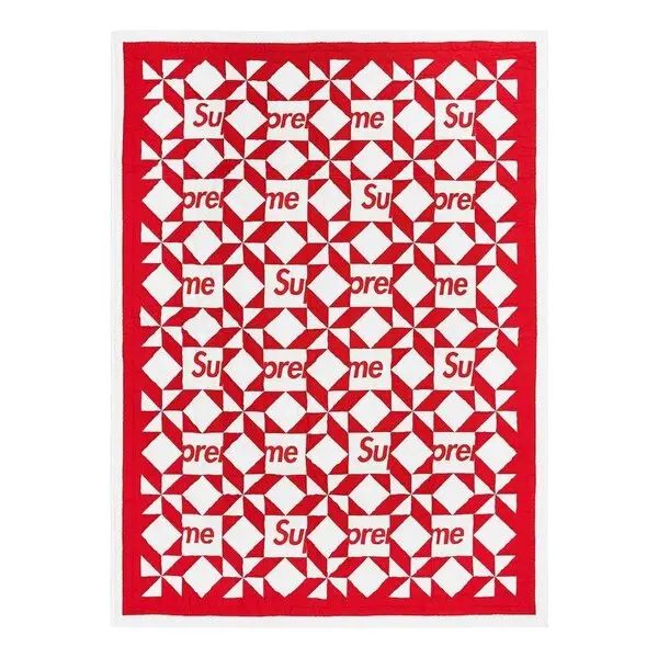Supreme Patchwork Quilt - Red/white