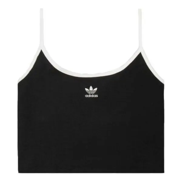 Adidas Originals Spaghetti Strap Cropped Tank Top - Black