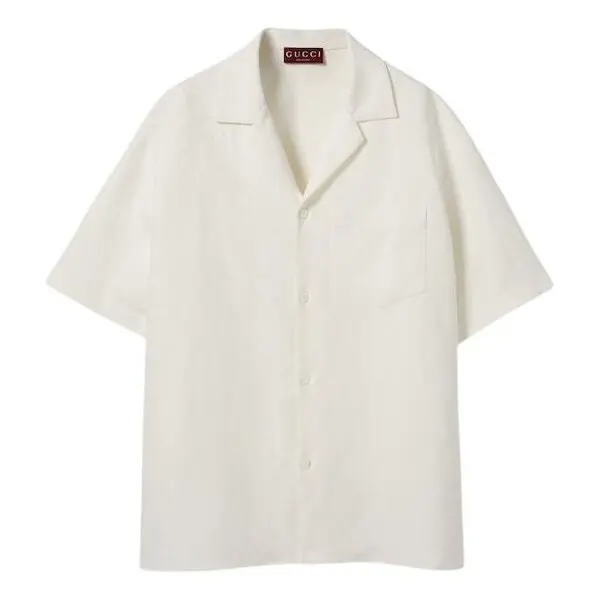 Gucci Linen Blend Gg Canvas Shirt