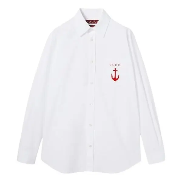 Gucci Cotton Poplin Shirt With Embroidery
