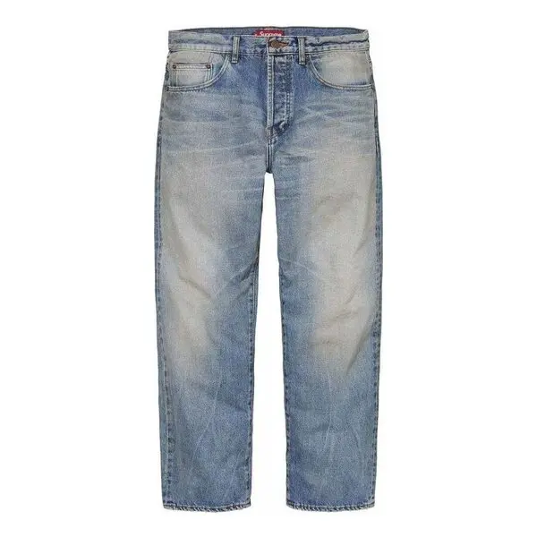 Supreme Distressed Loose Fit Selvedge Jeans
