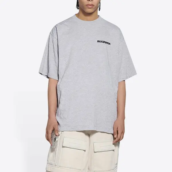 Balenciaga Turn Slit T-shirt 'grey Black