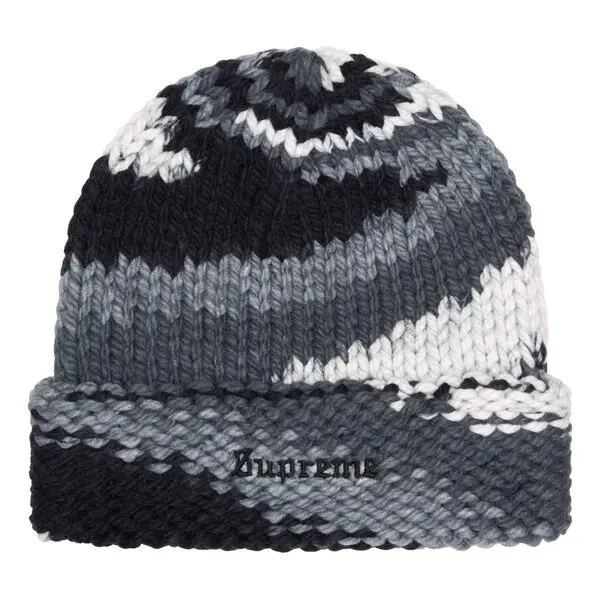 Supreme Gradient Spacedye Beanie - Black/grey